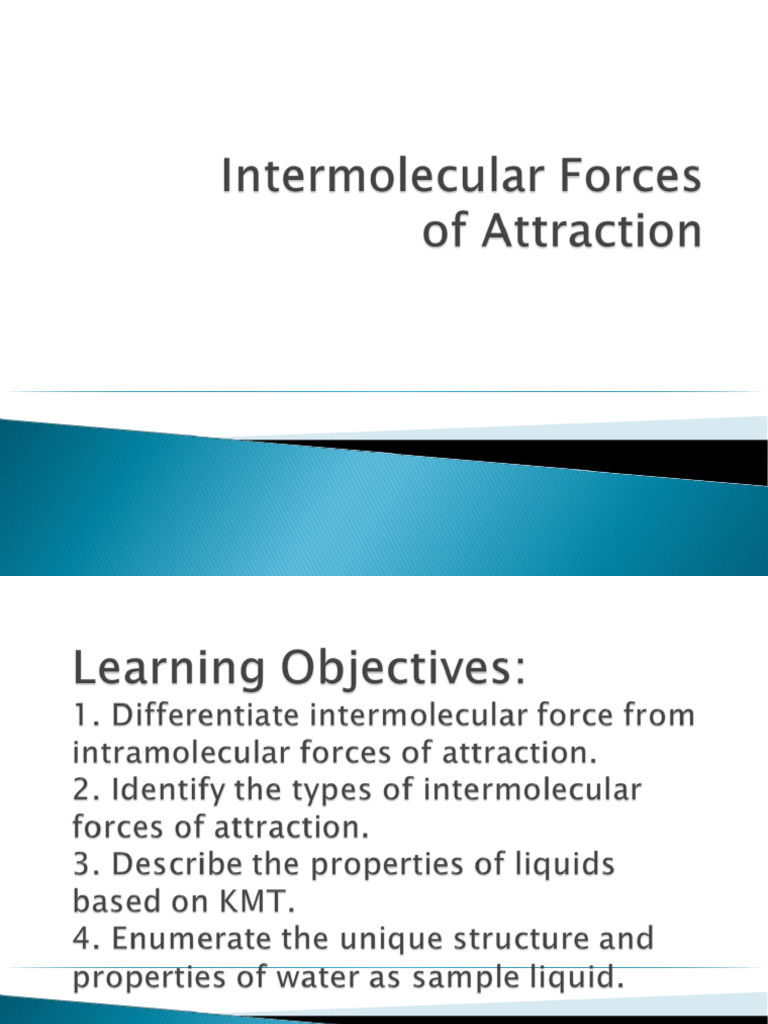 Understanding Intermolecular Forces | PDF | Intermolecular Force | Liquids
