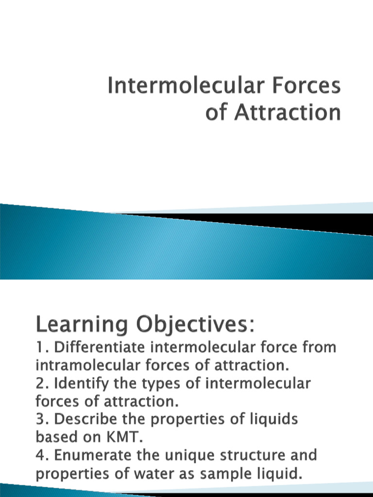 Intermolecular Forces and Liquid Properties | PDF | Intermolecular Force | Liquids
