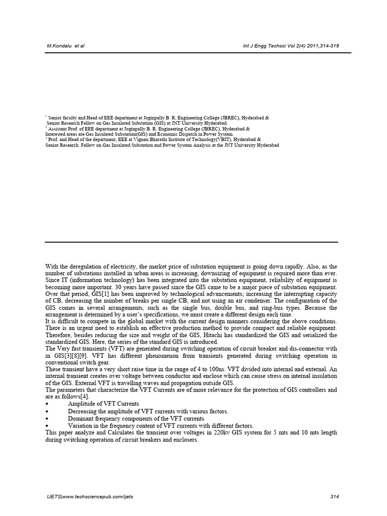 Analysis and Calculation of Very Fast TR | PDF | Electrical Network ...