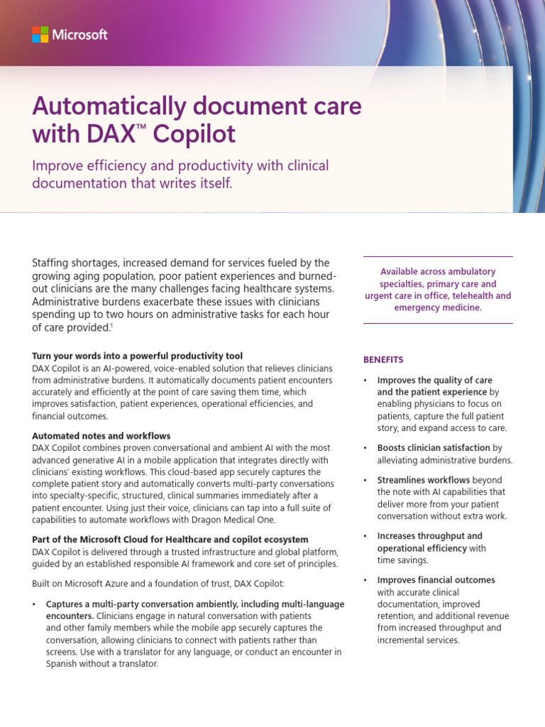 Ds Ambient Clinical Intelligence en Us | PDF | Electronic Health Record ...