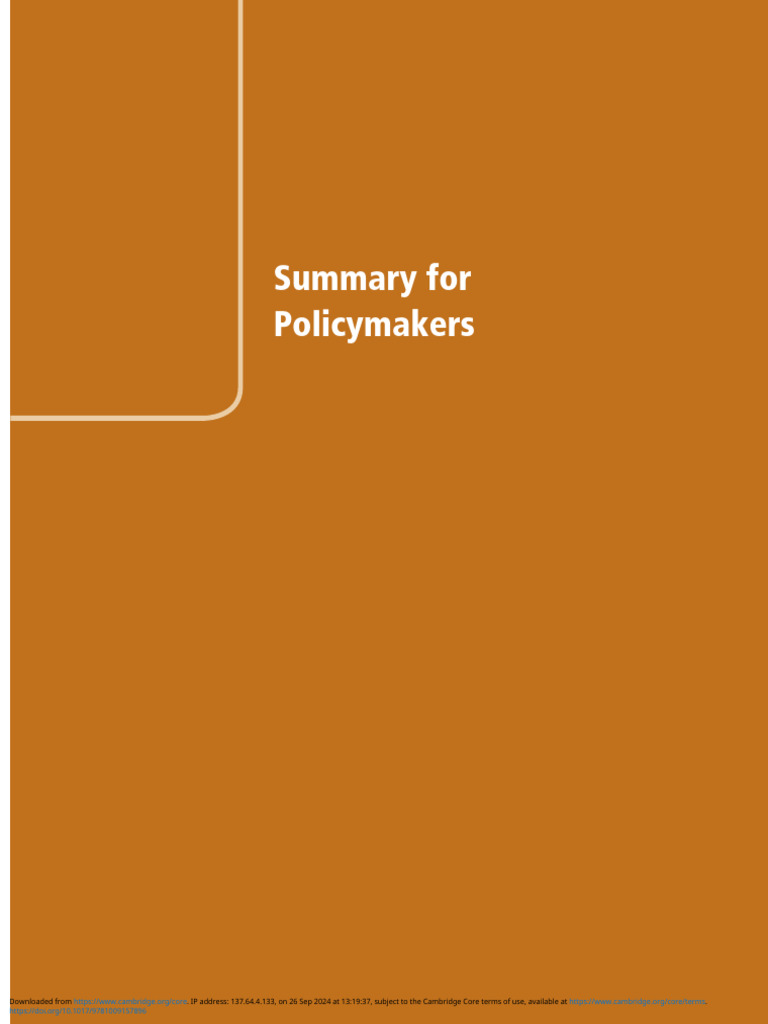 Summary for Policymakers A | PDF