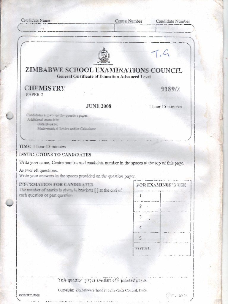Chem p2 Jun2008 | PDF