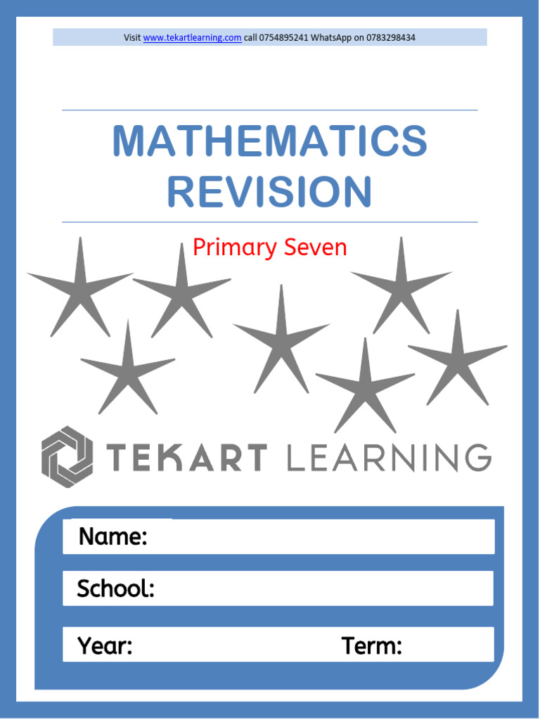 Primary Seven Mathematics Revision Guide | PDF | Numbers | Mathematics