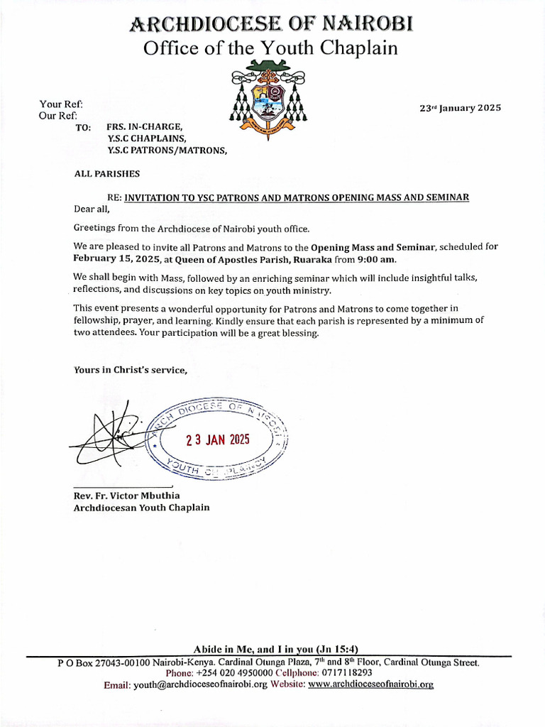 Patrons and Matrons Invitation Letter | PDF