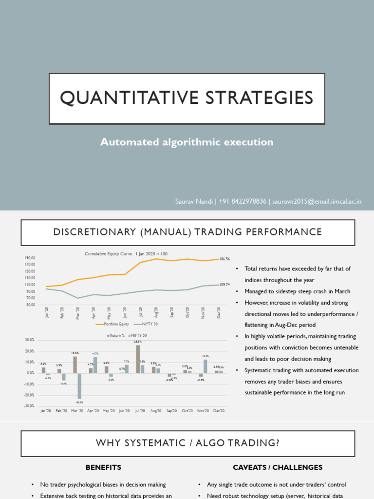Systematic Trading Strategies Overview | PDF | Day Trading | Option ...
