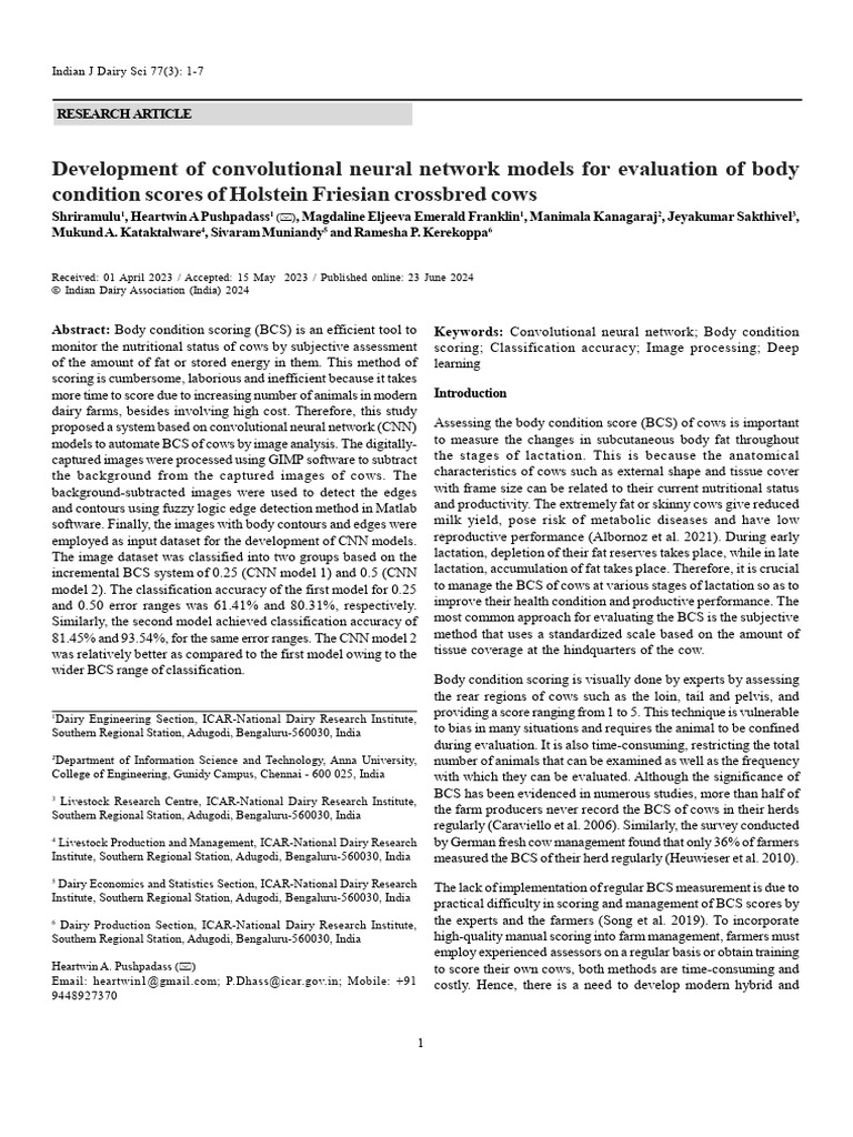 Published Manuscript-IJDS-Development of Convolutional Neural Network Models For Evaluation of ...