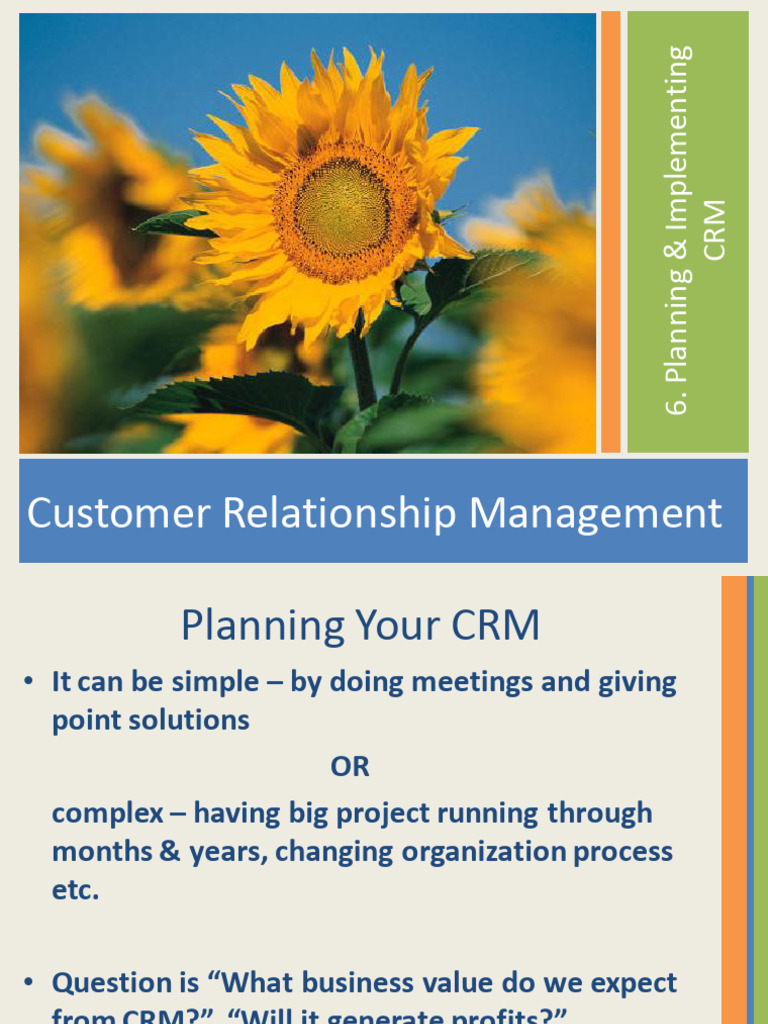 CRM Planning and Implementation Guide | PDF | Customer Relationship ...