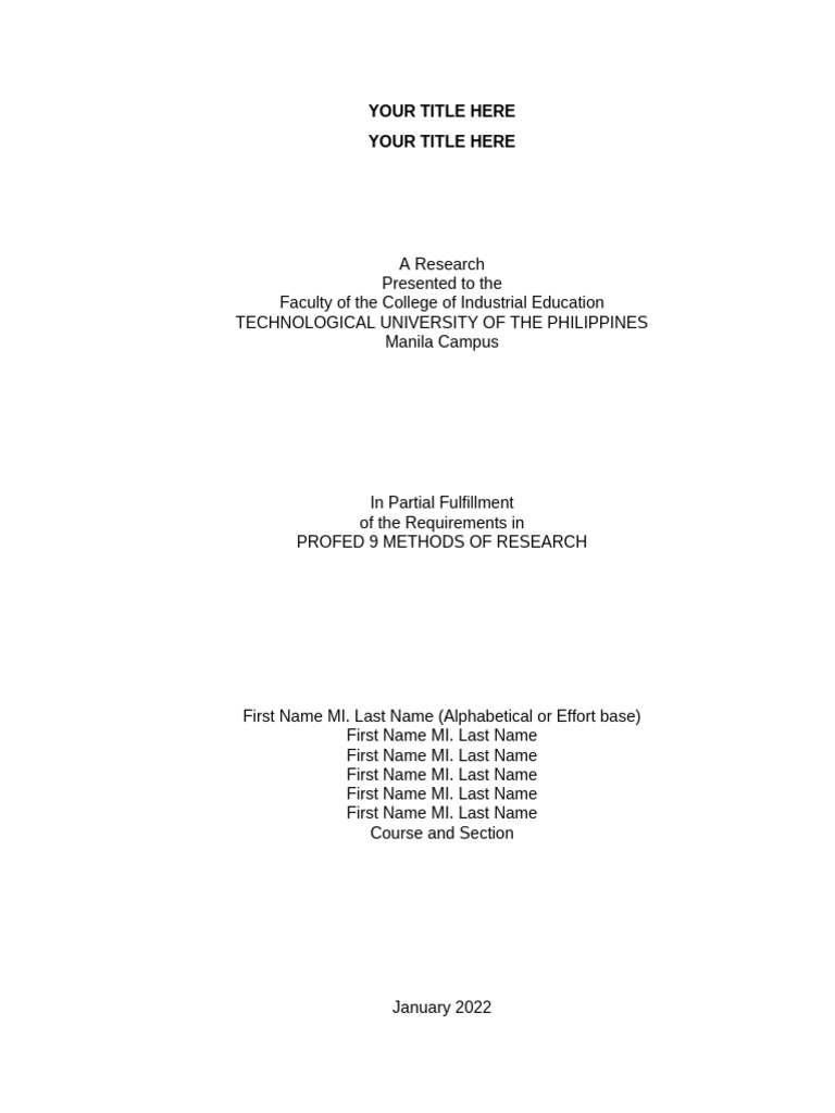 1 Title Page Format | PDF