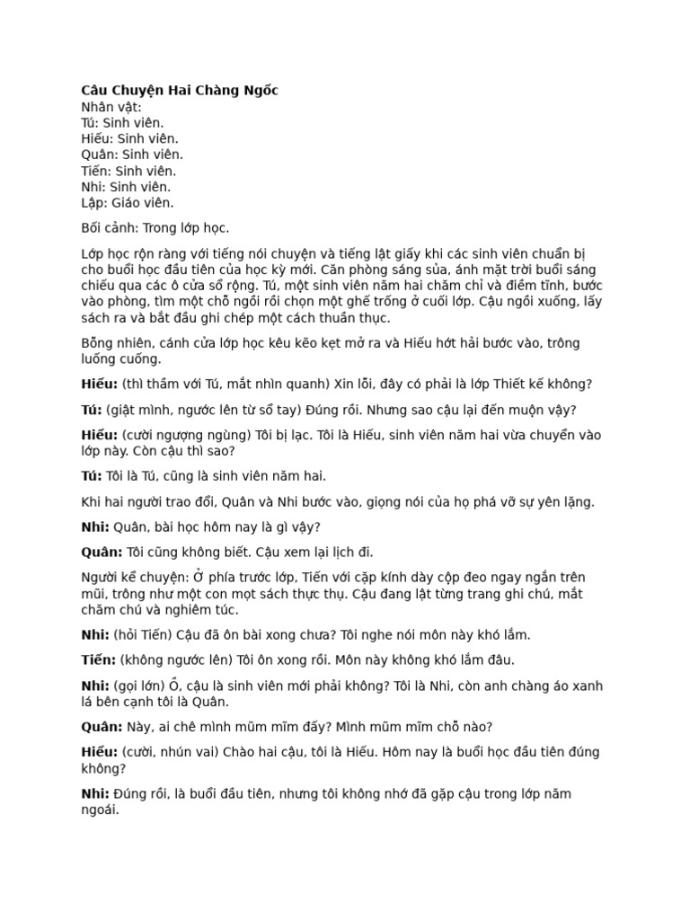 Câu Chuyện Hai Chàng Ngốc | PDF