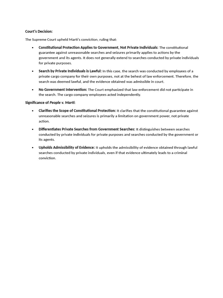 People Vs Andre Marti SCRA | PDF