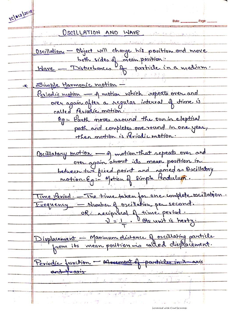 Class-11 Oscillation Final | PDF