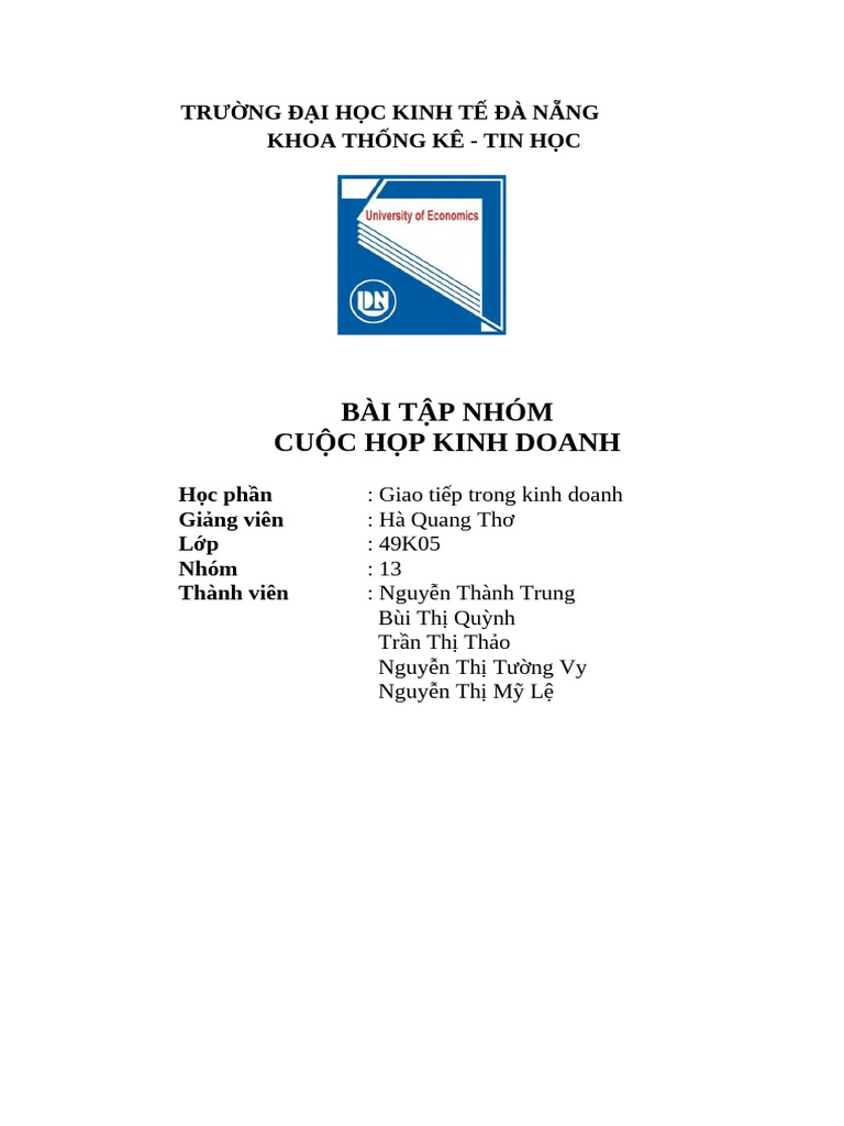 Cacthongdiep_Nhom13 | PDF