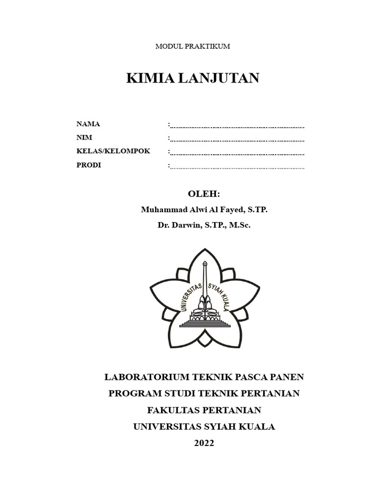 Modul Praktikum Kimia Lanjutan | PDF