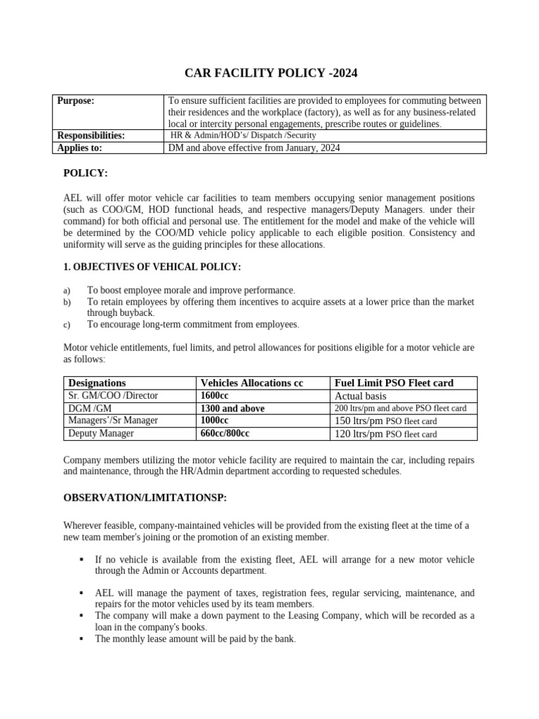 CAR Policy New | PDF | Insurance | Used Car