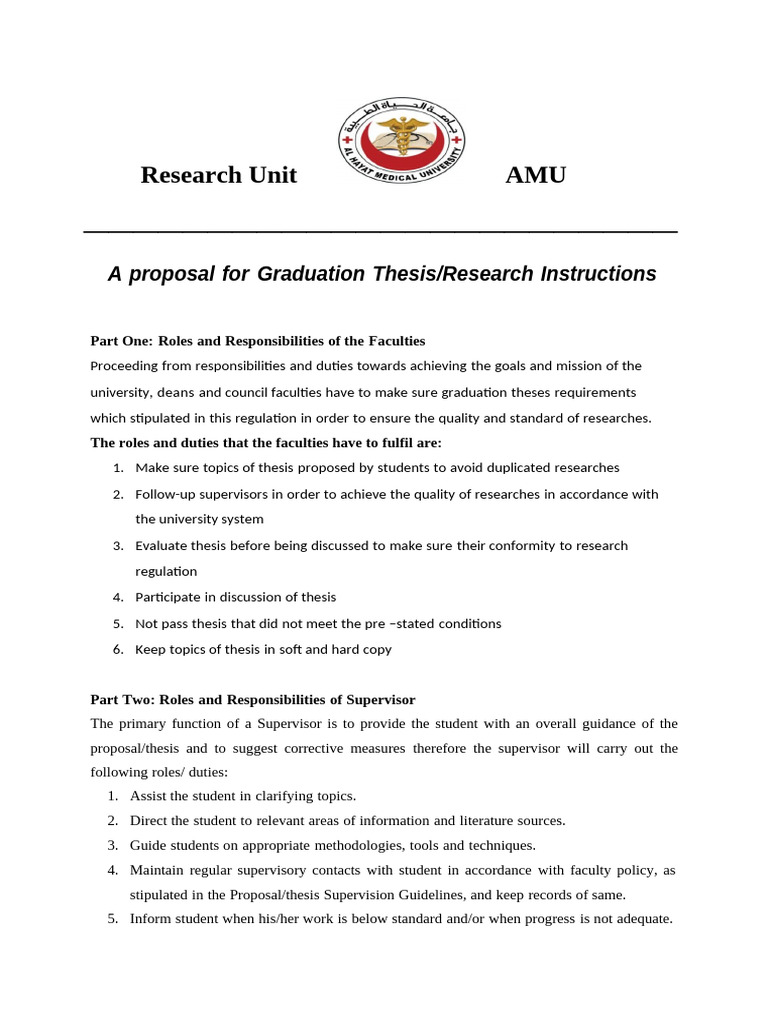 Regulations of AMU Graduate Thesis | PDF | Hypothesis | Thesis