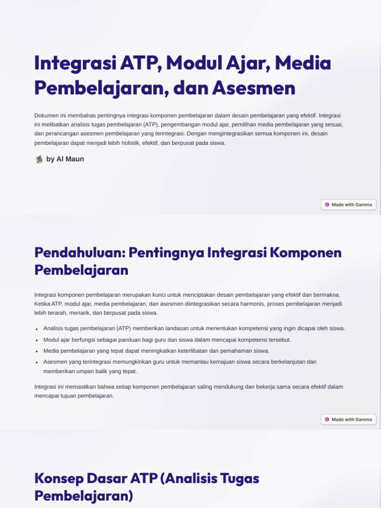Integrasi-ATP-Modul-Ajar-Media-Pembelajaran-dan-Asesmen | PDF