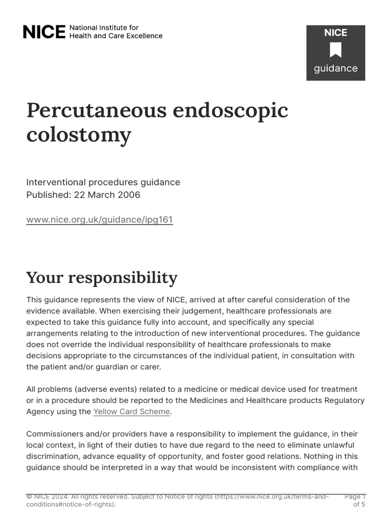 percutaneous-endoscopic-colostomy-pdf-1899863335557061 | PDF | Colonoscopy | Constipation