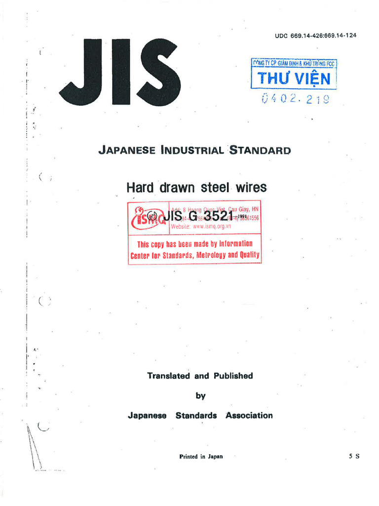 Jis G 3521-1991 | PDF