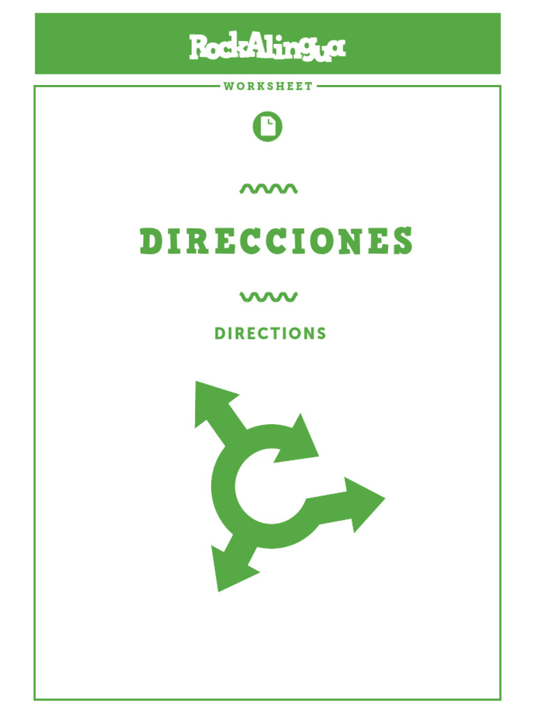 Direcciones y Sitios de La Ciudad (Worksheet) | PDF