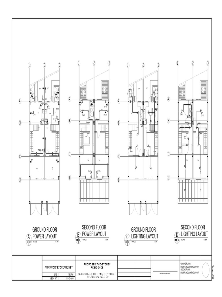 Electrical Layout for Two-Storey Residence | PDF