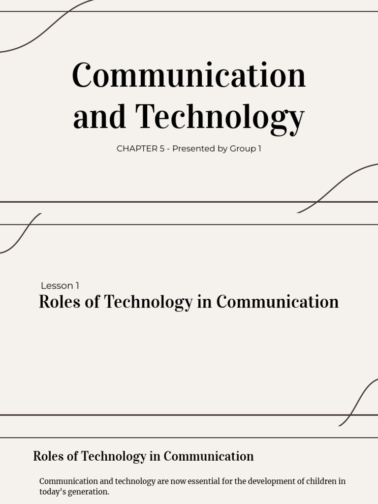 CHAPTER 5 Communication and Technology | PDF | Communication | Computer ...