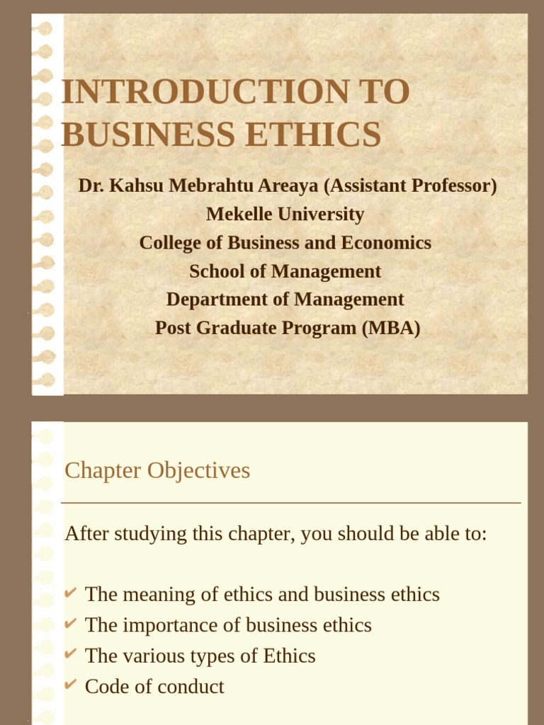 Chapter 1 Introduction To Business Ethics-1 | PDF | Business Ethics