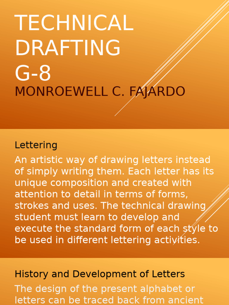 Technical drafting 8 LETTERING | PDF | Alphabet | Writing
