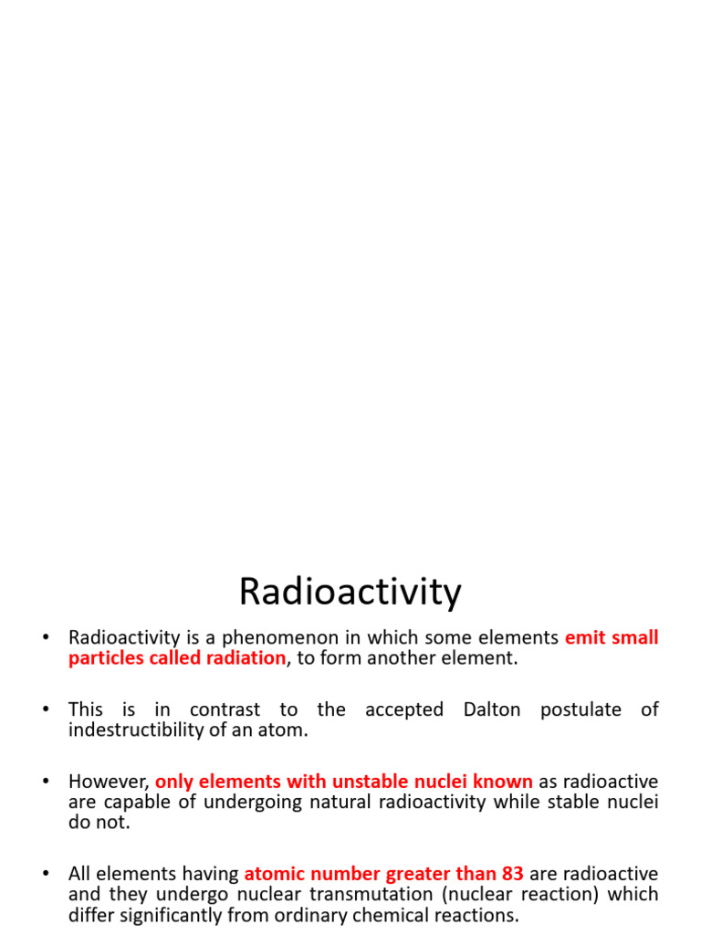 Radioactivity and Nuclear Chemistry | PDF | Radioactive Decay | Neutron