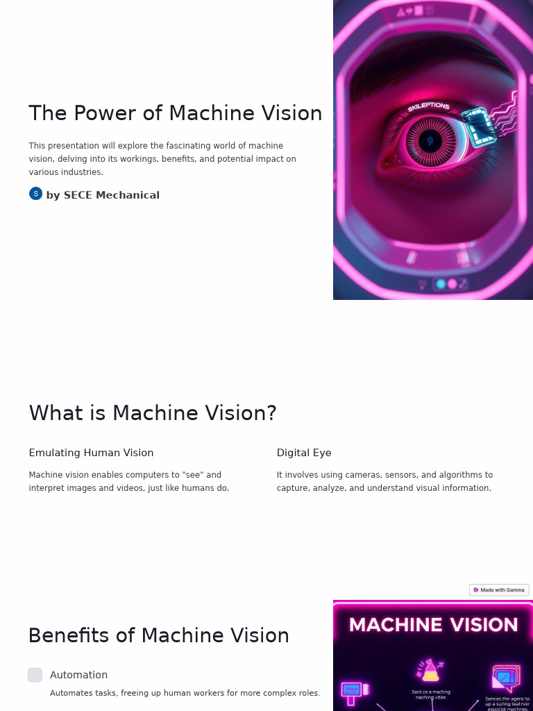 The Power of Machine Vision | PDF | Computer Vision | Artificial Intelligence