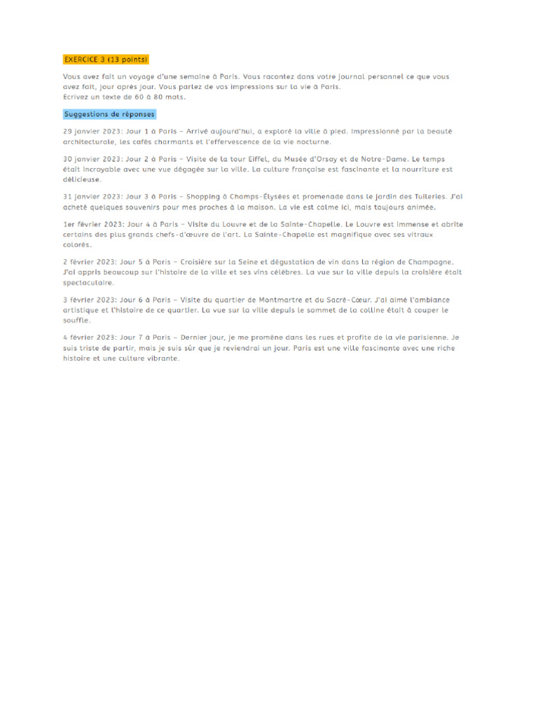 Delf A2 Letter | PDF