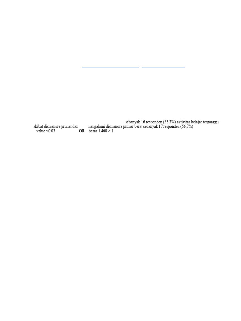 Dismenore Primer dan Aktivitas Belajar Remaja | PDF