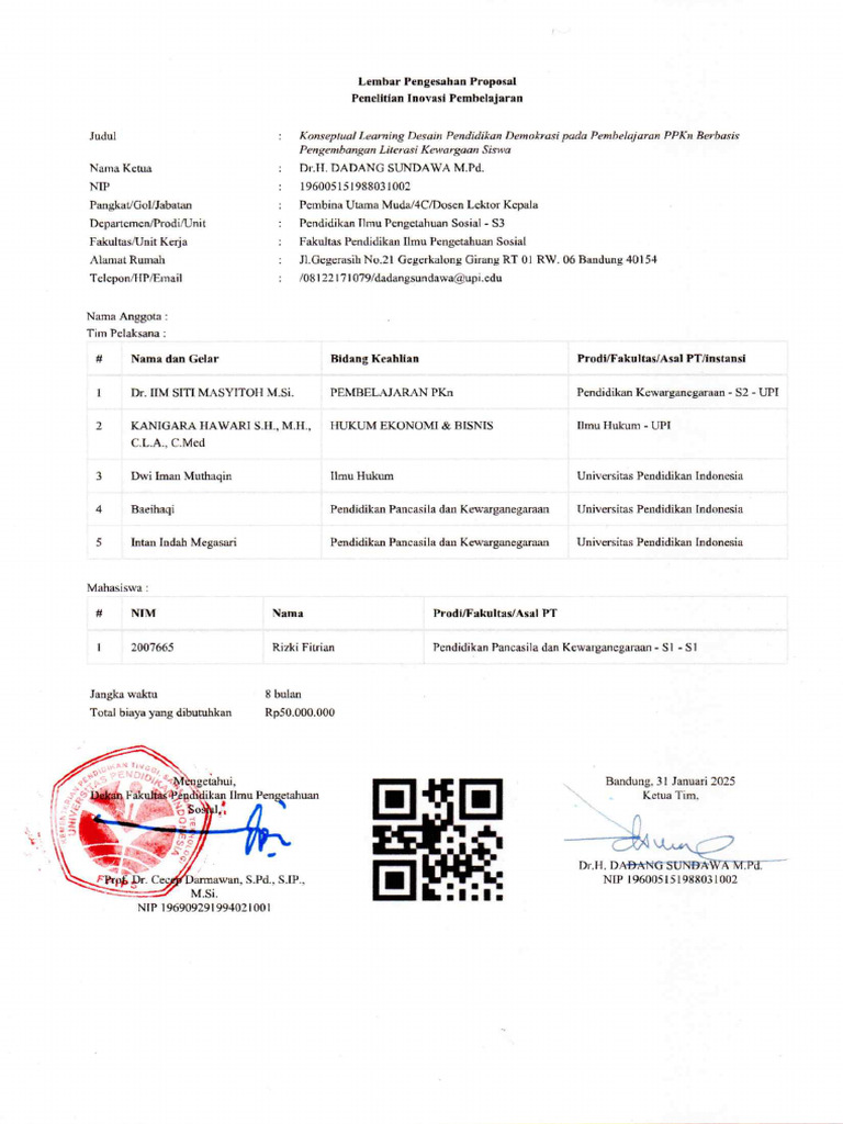 Lembar Pengesahan Dadang Sundawa | PDF