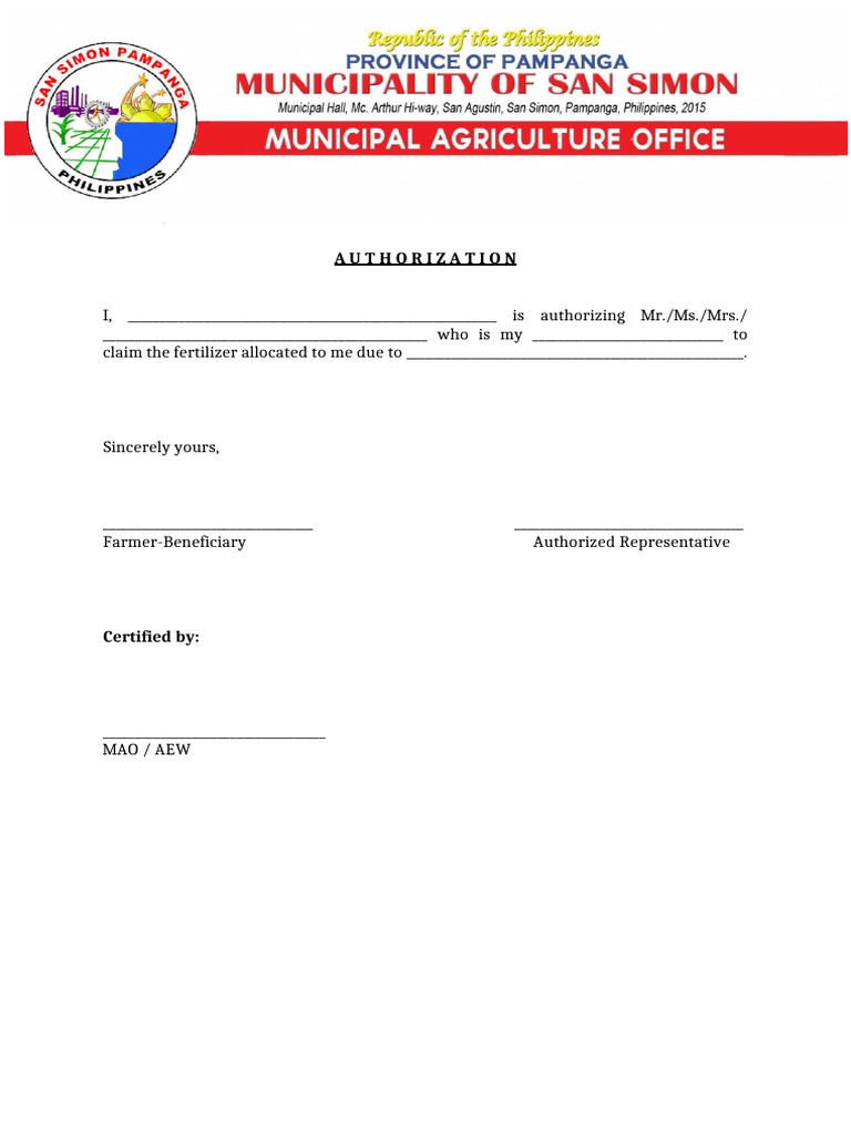 Authorization Letter (1) | PDF