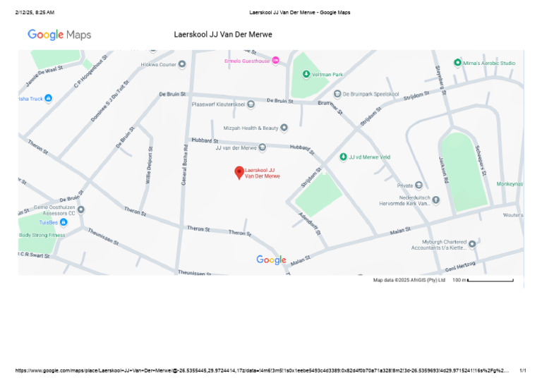Laerskool JJ Van Der Merwe - Google Maps3 | PDF