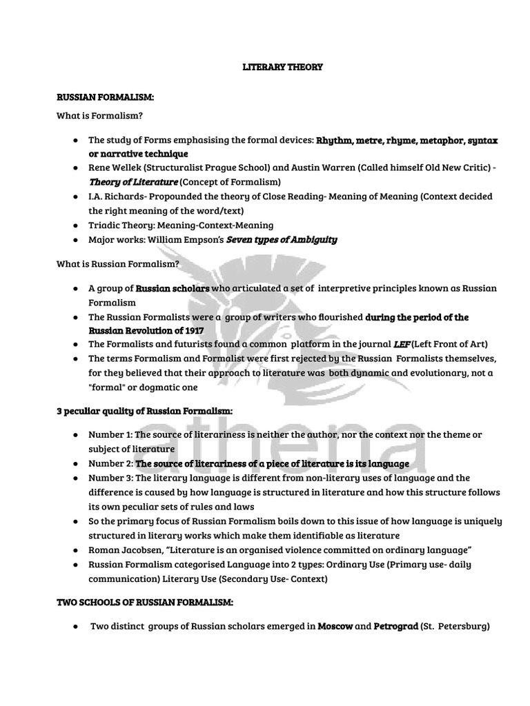 Literary Theory | PDF | Plot (Narrative) | Postmodernism