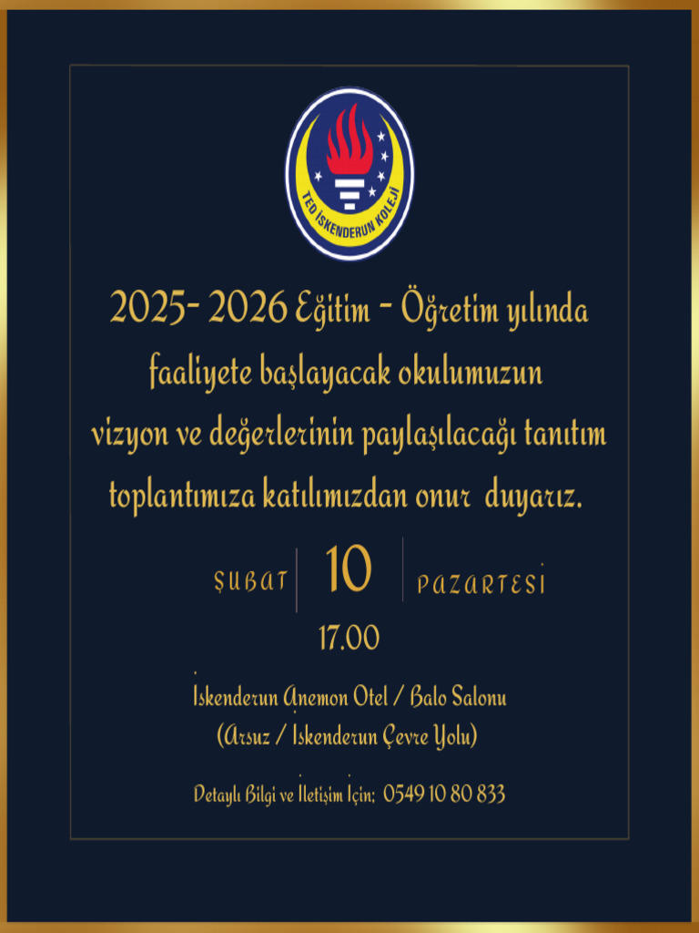 Lacivert Sade Şirket Kurumsal Davetiye | PDF