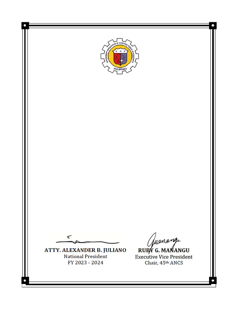 GACPA 2024 Convention Attendance Certificate | PDF
