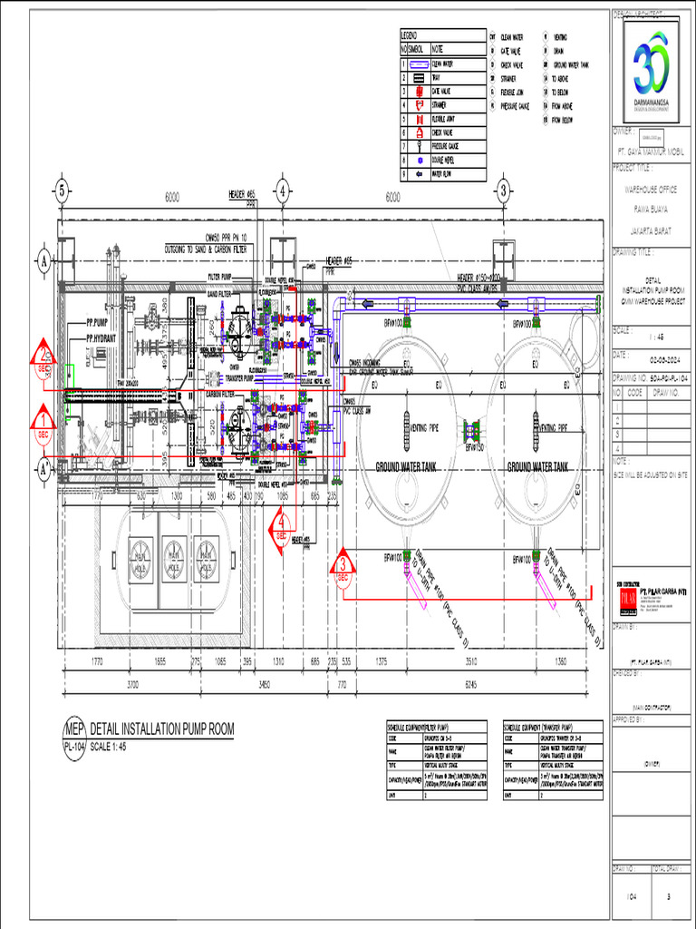 Sda-Pgi-Pl-104 106 (Detail Pump Room GMM) Ok | PDF