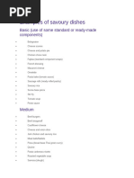High Skill GCSE Food Recipes Guide | PDF | Pasta | Cooking