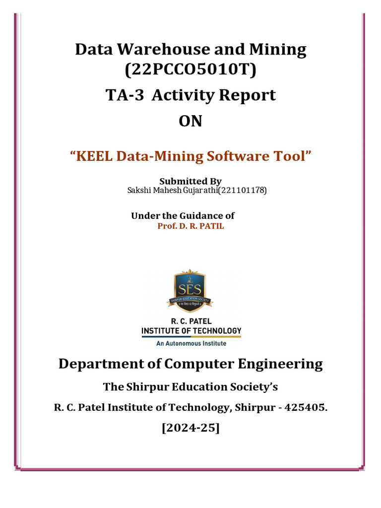 Data Mining Tools Keel DWM OM | PDF | Machine Learning | Cluster Analysis