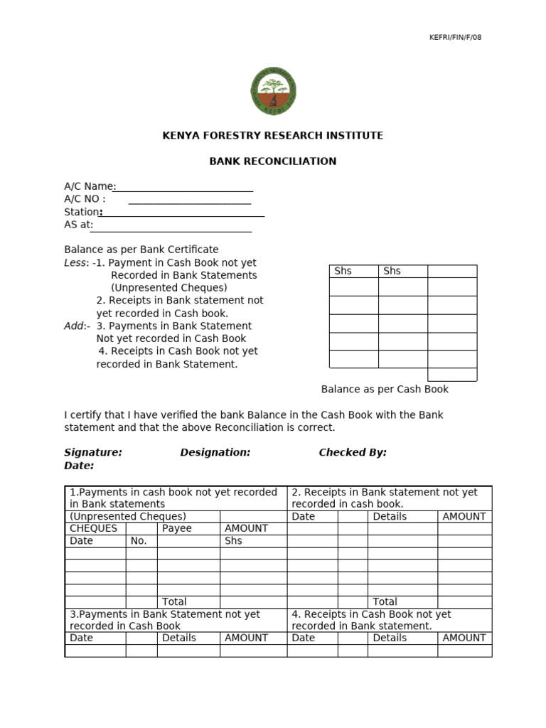 Bank Reconciliation | PDF