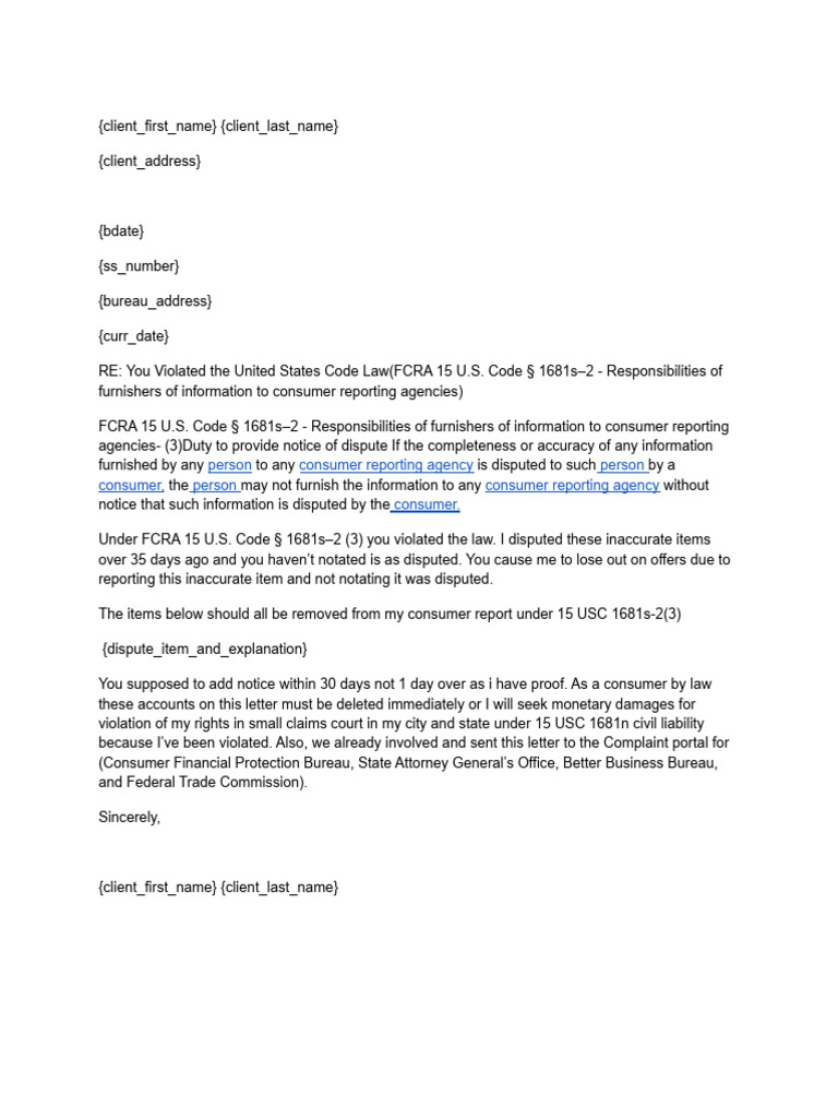 Failure-to-notice-item-in-dispute-dispute-law-letter-for-Supposed-to-be ...