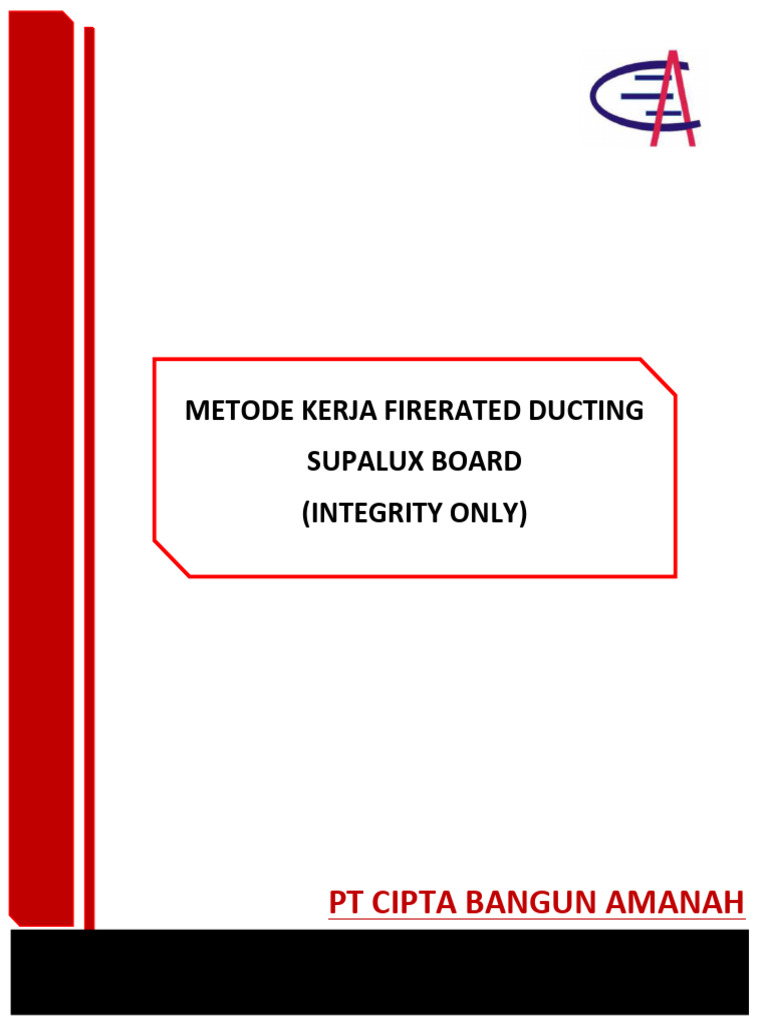 Pemasangan Ducting Firerated Supalux | PDF