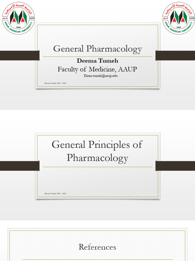 1-General-Pharmacology 2 | PDF | Pharmacology | Pharmacogenomics