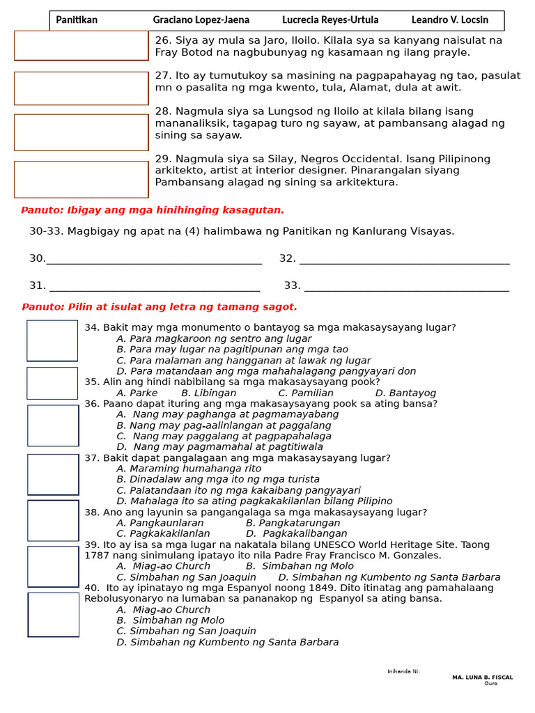 Ap 3 Third Grading Examination Pdf Pdf