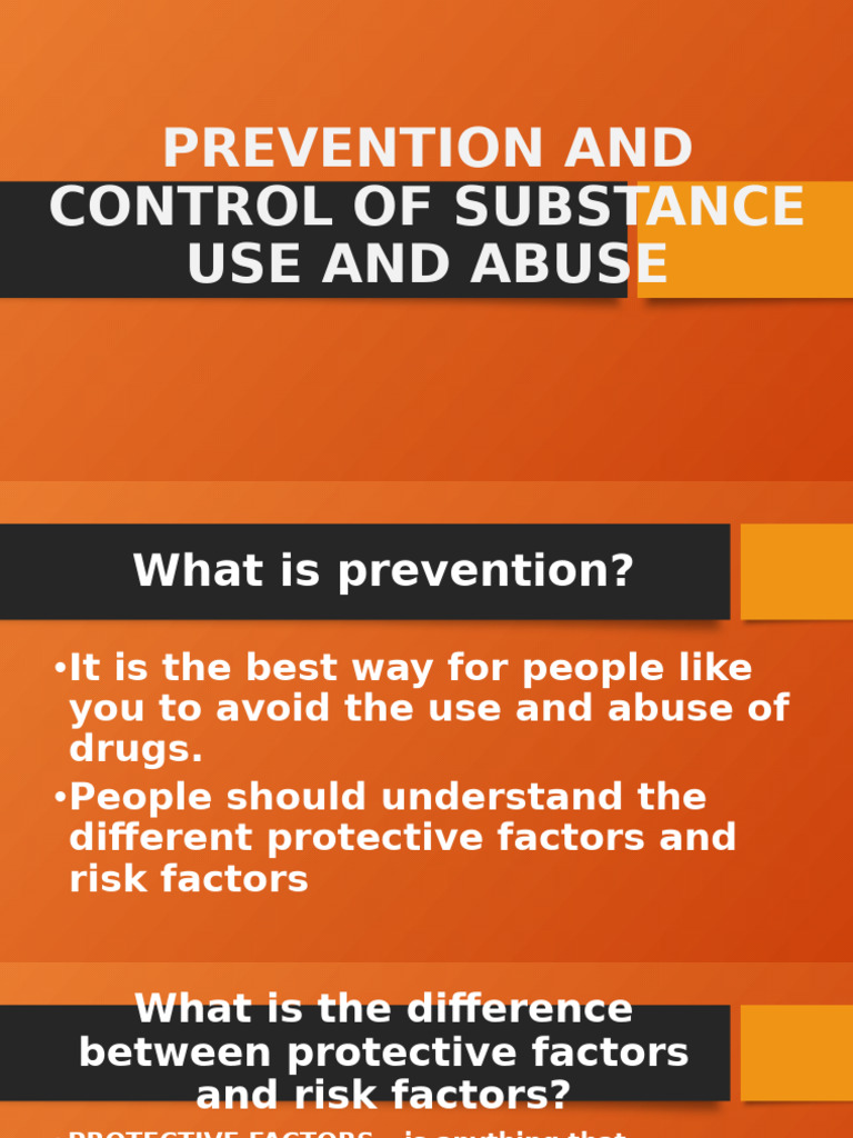 Substance Use Prevention and Control Guide | PDF | Substance Abuse ...