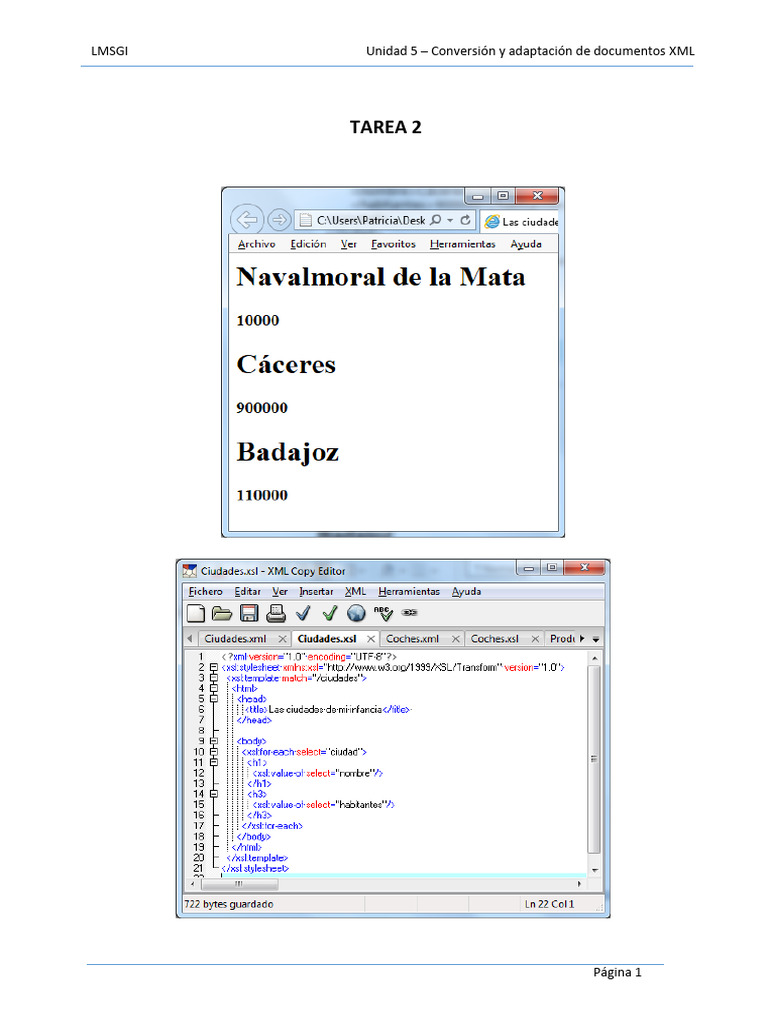 Ud 5 - Tarea 2 - XSL - Solución | PDF