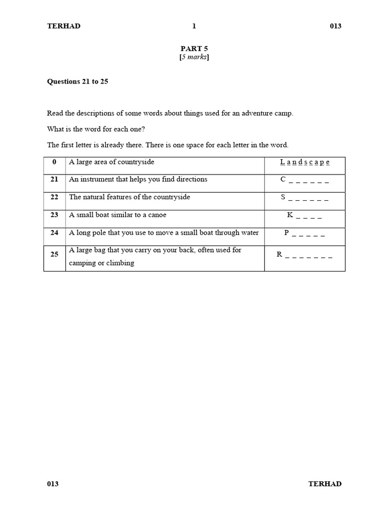 Part 5 to 7 Uasa Bi Tahun 6 2024 2025 PDF | PDF Part 5 to 7 Uasa Bi Tahun 6 2024 2025 PDF | PDF