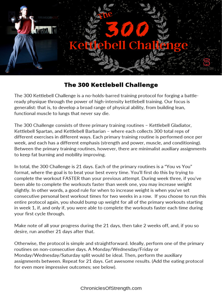 The 300 Kettlebell Challenge | PDF | Kettlebell | Smoothie