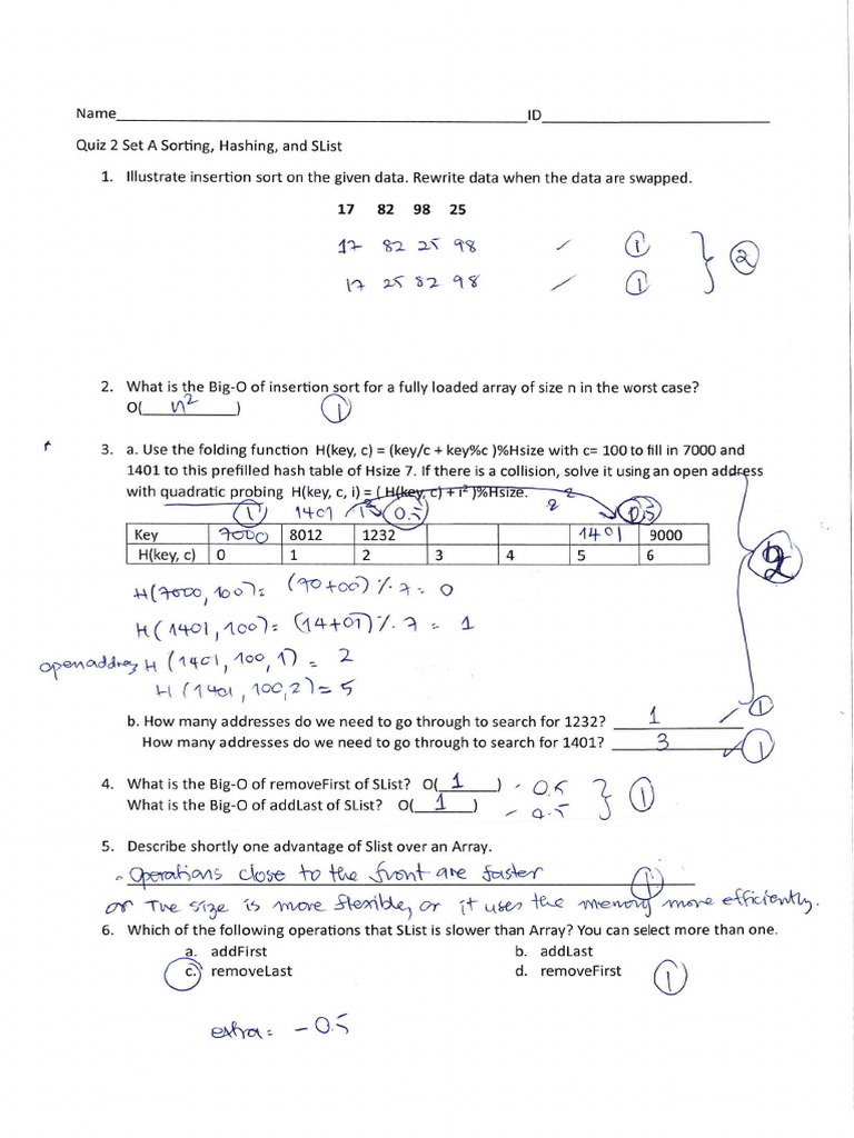 Quiz2 Solutions | PDF